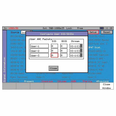 PHABRIX Ancillary Data Analyzer Software Option for SxA, SxD and SxE ...