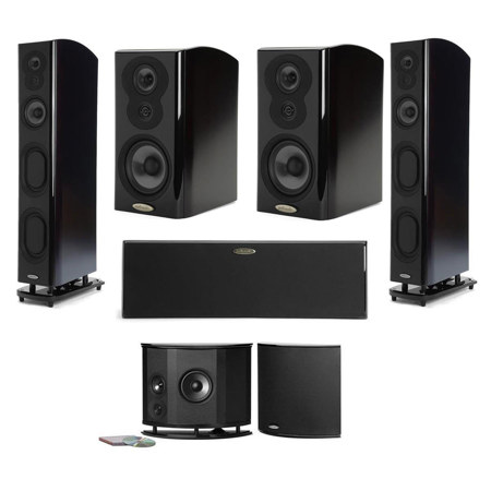 Polk Audio LSiM707 Series 7 Speaker Home Theater System, Midnight Mahogany