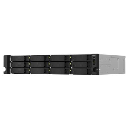 Qnap TS-1264U-RP 12-Bay 2U Rackmount NAS/iSCSI IP-SAN, Redundant PSU TS ...