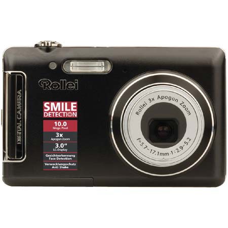 Rollei XS-10 Digital Cam w/ 10 MP, 3in LCD Screen,Black RC10404