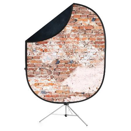 Savage 5x7' Collapsible Backdrop with 8' Aluminum Stand, Black ...