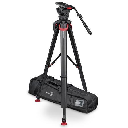 Sachtler Video 18 S2 Fluid Head w/flowtech 100 3-Section CF Tripod, Mid ...