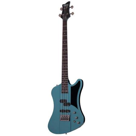 Schecter Sixx Bass 4-String Electric Guitar, Pelham Blue 265