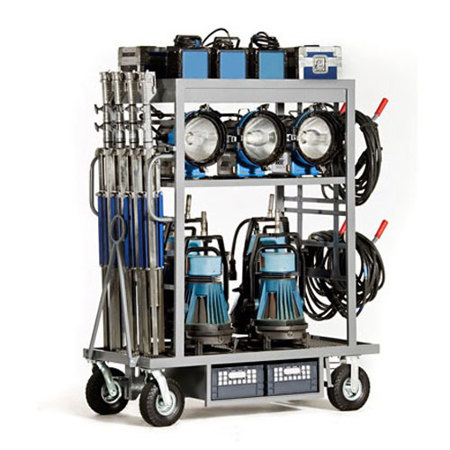 Studio Carts HMI Cart with 2x 10" Rigid and 2x 10" Swivel Pneumatic ...