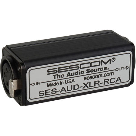 Sescom 1-Channel XLR to RCA Balanced to Unbalanced Audio Converter SES ...