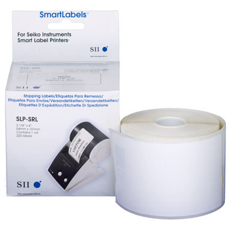 Seiko Instruments Seiko SLP-SRL 2-1/8 x 4 inch Shipping Labels, White