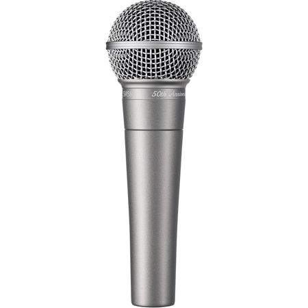 Shure SM58 50th Anniversary Edition Cardioid Dynamic Microphone, Silver ...