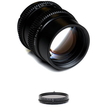 SLR Magic Cine 75mm f/1.4 FE Lens with Variable Neutral Density Filter ...