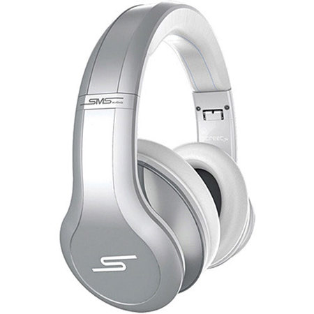 SMS Audio Street by 50 Cent Wired Over-Ear ANC Headphones with Mic, Silver