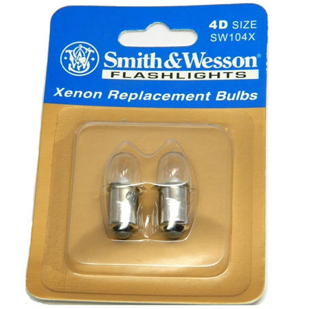 Smith & Wesson 4.8V .90 Amps Xenon Bulb for SW545 4D Flashlight, Pack of 2