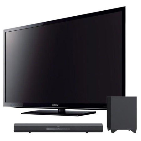 Sony Bravia 46" TV, Bundle with Sony HTCT260 Surround Sound Bar System ...