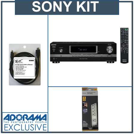 Sony STR-DH130 Home Theater A/V Receiver, AM/FM Tuner - Bundle