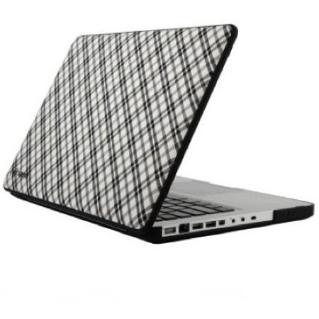 Speck 15" Macbook Pro Fitted Case, Tartan Plaid, Black / White