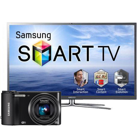 Samsung 64" Class 3D Plasma TV, Bundle w/Samsung WB150F Smart LZm ...
