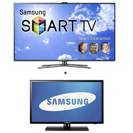 Samsung 46" Class 1080p LED HDTV UN46ES7500, Bundle w/Samsung 26" LED ...