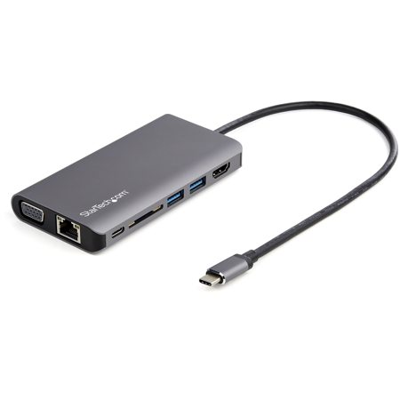 StarTech USB-C Multiport Adapter, Black & Space Gray DKT30CHVAUSP