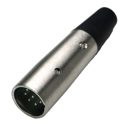 Switchcraft 6-Pin XLR Male Cable Mount Connector, Silver Pins / Nickel A6M