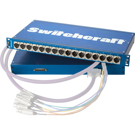 Switchcraft 8 Female XLR's and 8 Male XLR's to 2x DB25 Connectors Rack ...