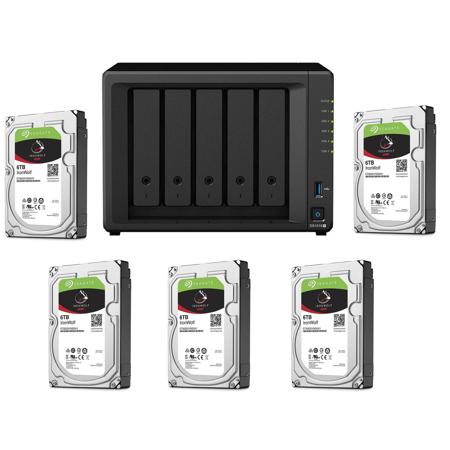 Synology DiskStation DS1019+ 5-Bay NAS Enclosure, Diskless W/5x Seagate ...