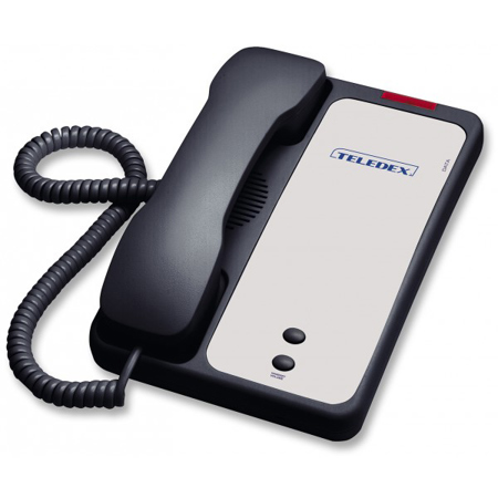Teledex Opal 1001 Single Line Analog Corded Lobby Telephone, Black