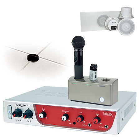 TeachLogic IRF-2650 Forum 232 Wireless Microphone System, CS-4 Ceiling ...