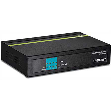 TRENDnet 5-Port Gigabit PoE+ Switch, 10 Gbps Switching Capacity