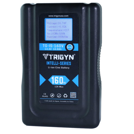 TRIGYN TG-IS-160V Intelli 160Wh V-Mount BMS Smart Li-Ion Rechargeable ...