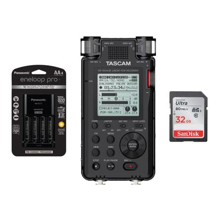 Tascam DR-100MKIII Stereo Linear Portable PCM Recorder - Bundle With ...
