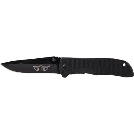 UZI 6.25" Responder IV Knife with Plain Stainless Steel Blade, Black