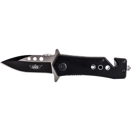 UZI 6.25" Zaka Micro Rescue Knife with Plain Stainless Steel Blade ...