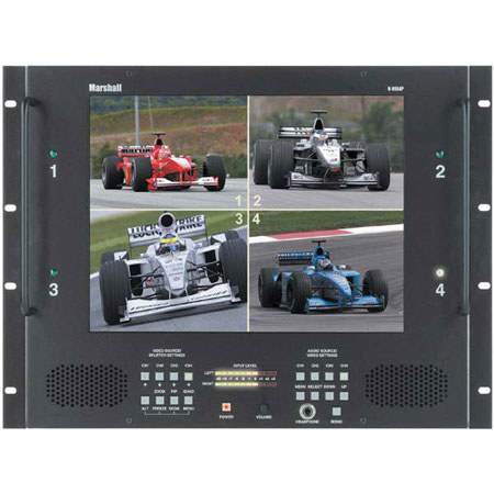 Marshall 15.1" Rack Mountable LCD Monitor with Built-in TV Tuner, Quad ...