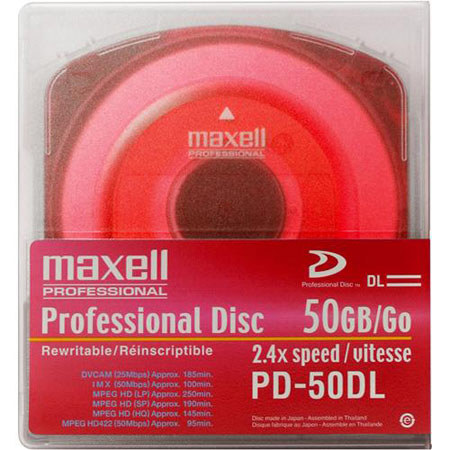 Maxell PD-50DL XDCAM 50GB Professional Hard Disk Recording Medium