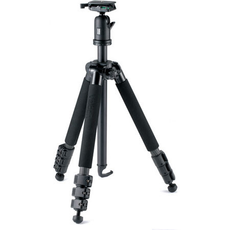 Velbon QHD-63D 4-Section Carbon Fiber Tripod with PHD-63D Ball Head, Black