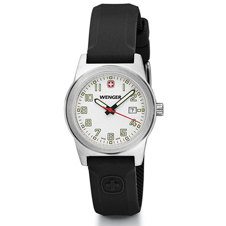 Wenger Field Classic Small Swiss Quartz Men's Watch, Silicone Strap ...