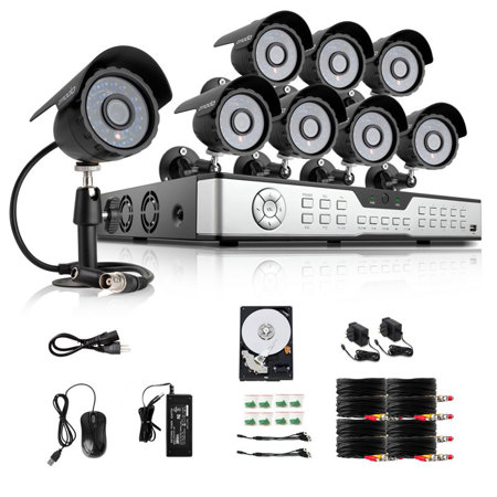 Zmodo 16CH H.264 DVR CCTV Security System with 1TB HDD, 8x 600TVL ...