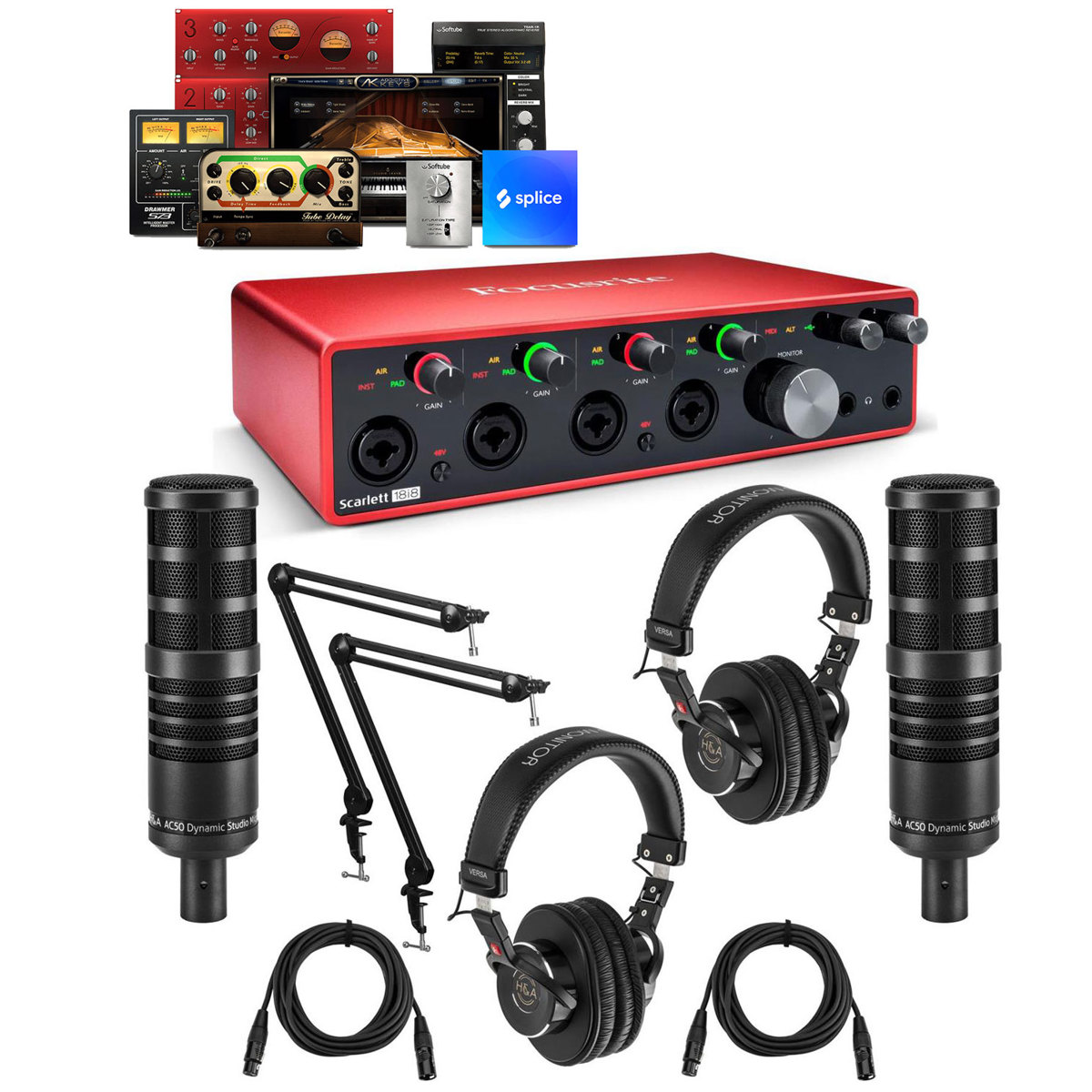 Focusrite Scarlett 18i8 3rd Gen USB Interface with Software Suite ...