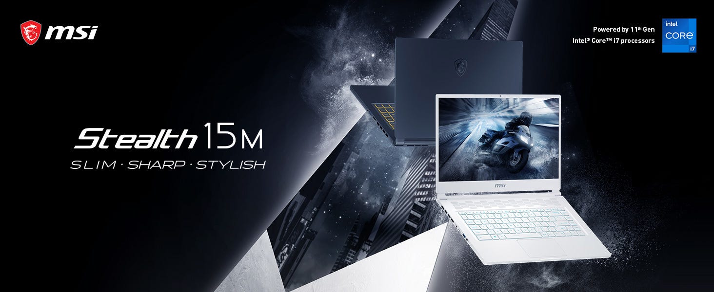 MSI Stealth 15M 15.6" FHD 144Hz Gaming, i7-1185G7, 16GB,512GB SSD ...