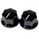 Fender Pure Vintage 1965 Jaguar Skirted Knobs, Set of 2, Black 0019455049