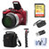 Minolta MN53Z 16MP FHD Digital Camera, 53x Zoom, Red with Accessories ...