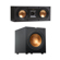 Klipsch R-12SW 12" 400W Subwoofer, Brushed Black with R-25C Center ...