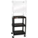 Luxor Adjustable-Height Steel Audio Visual Cart with Acrylic Sneeze ...