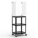 Luxor Adjustable-Height Steel Audio Visual Cart with Acrylic Sneeze ...