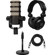 Rode PodMic Dynamic Podcasting Microphone with Headphones, Stand, Cable ...