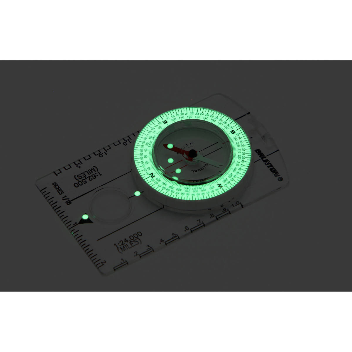 Brunton TruArc 8010 Classic Glow Baseplate Compass with Degrees Mils | eBay