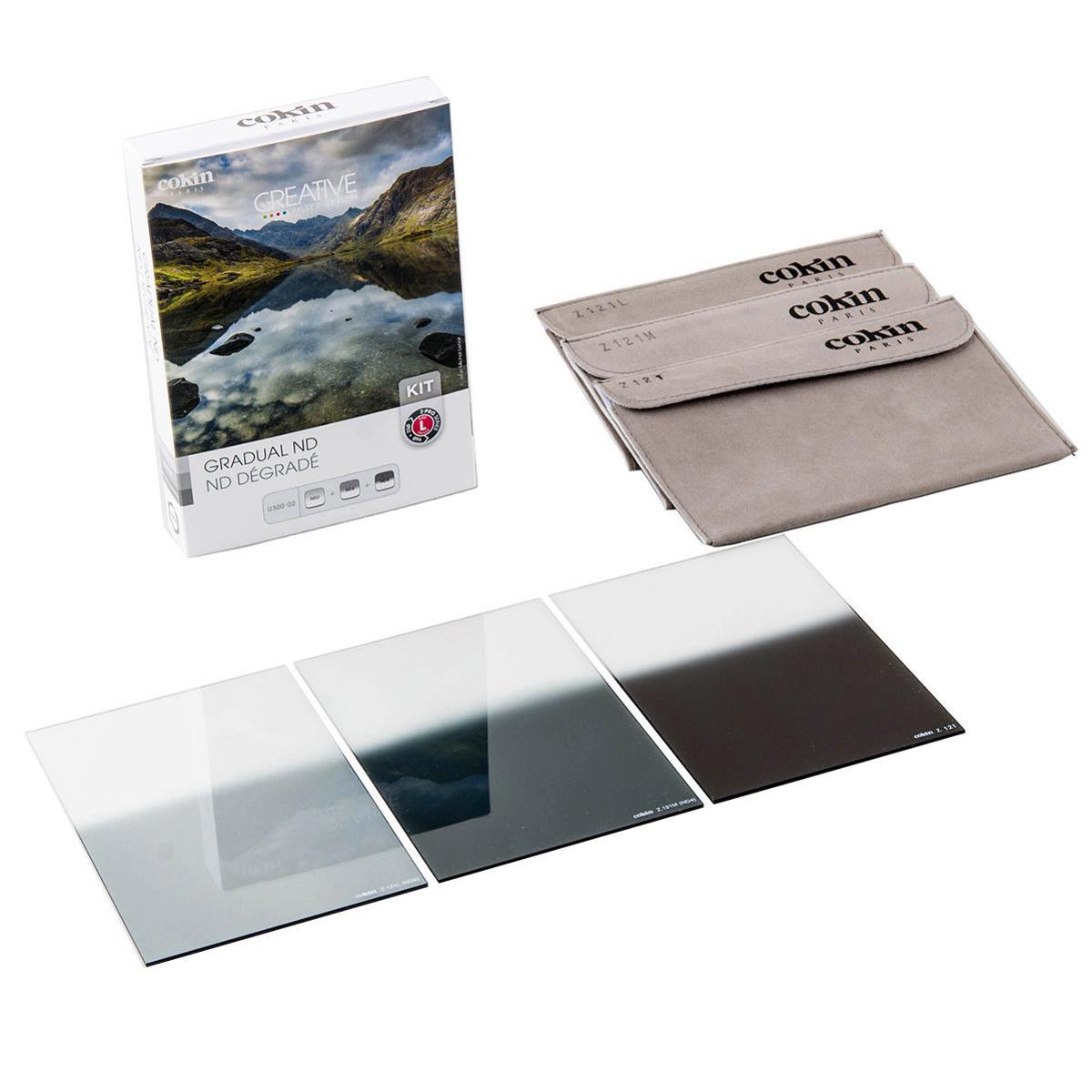 Cokin 3 Piece Hard-Edge Graduated Neutral Density Gray Filter Kit Large ...