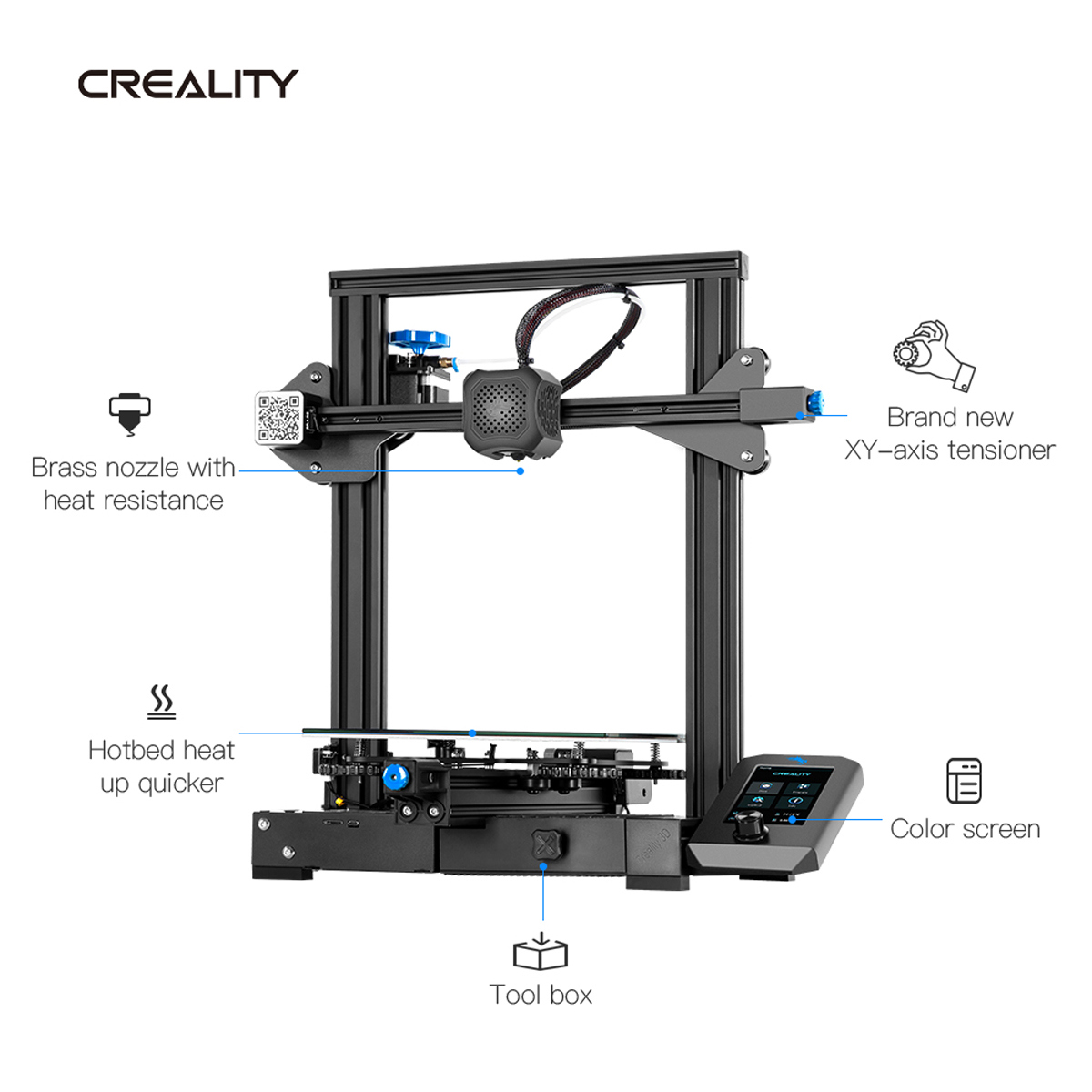 CREALITY ENDER-3 V2 Multi-Material FDM 3D Printer #ENDER-3V2 £187.61 ...
