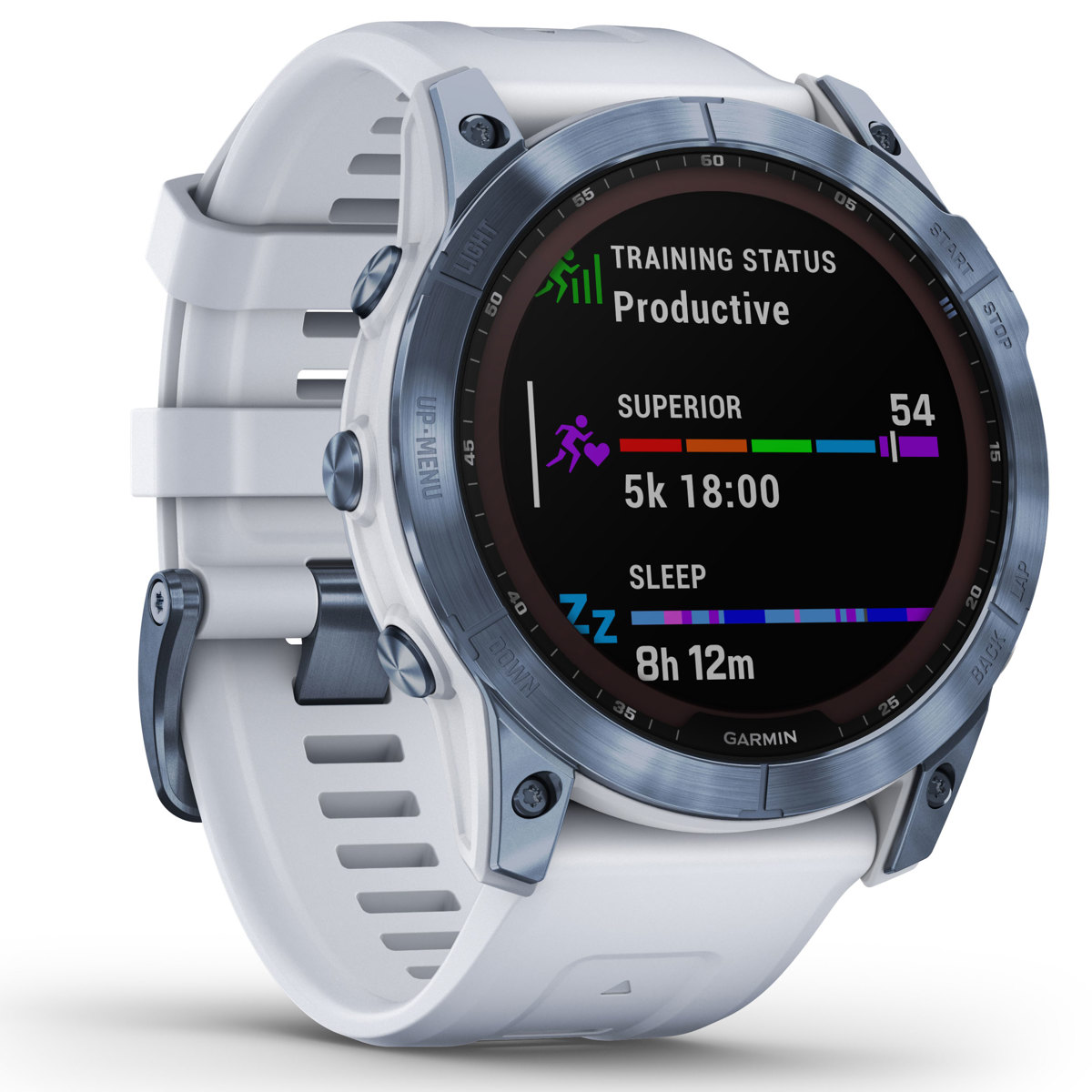 Garmin fēnix 7X Sapphire Solar GPS Watch - Mineral Blue/Whitestone for ...