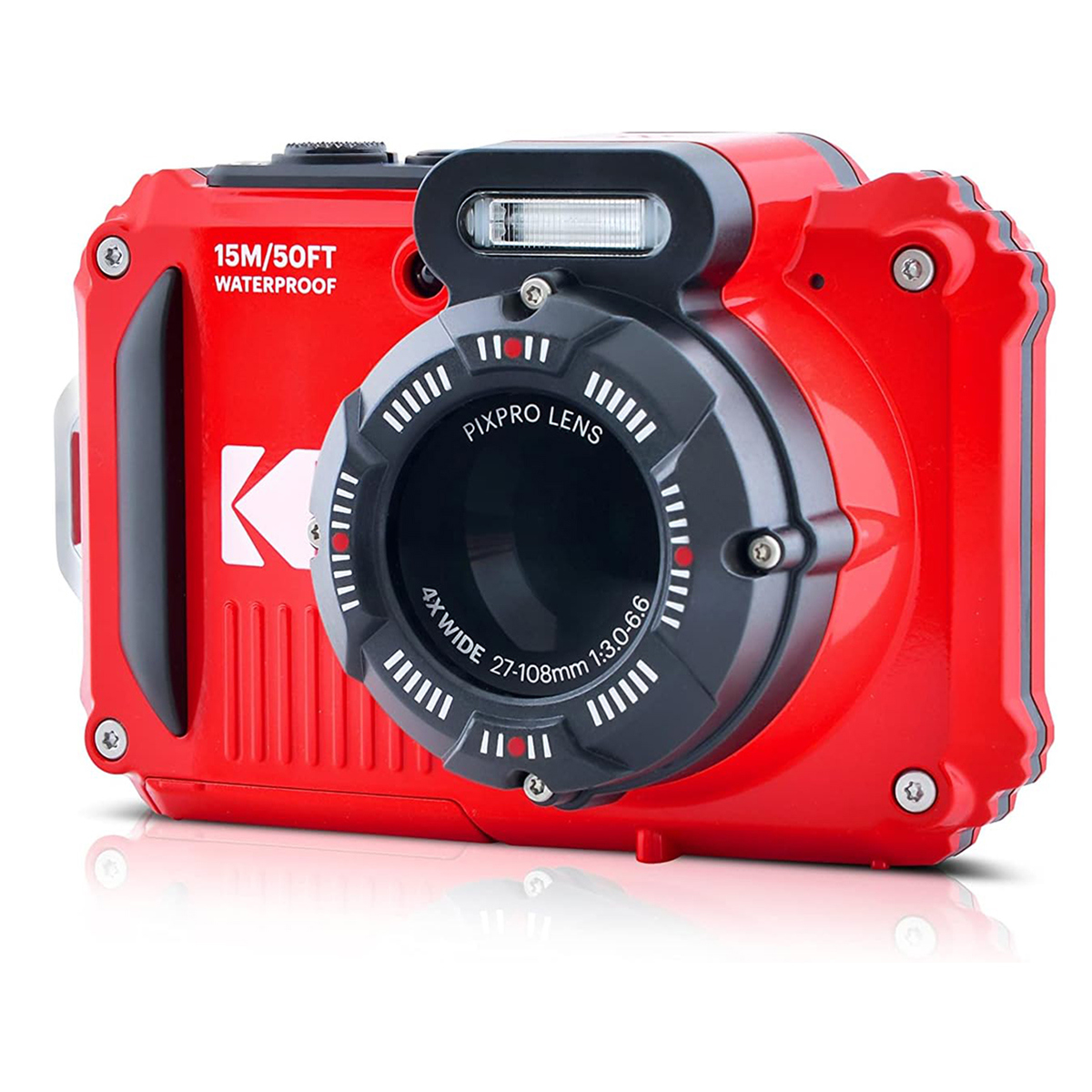 Kodak PIXPRO WPZ2 16MP Full HD Waterproof Rugged Digital Camera, Red # ...