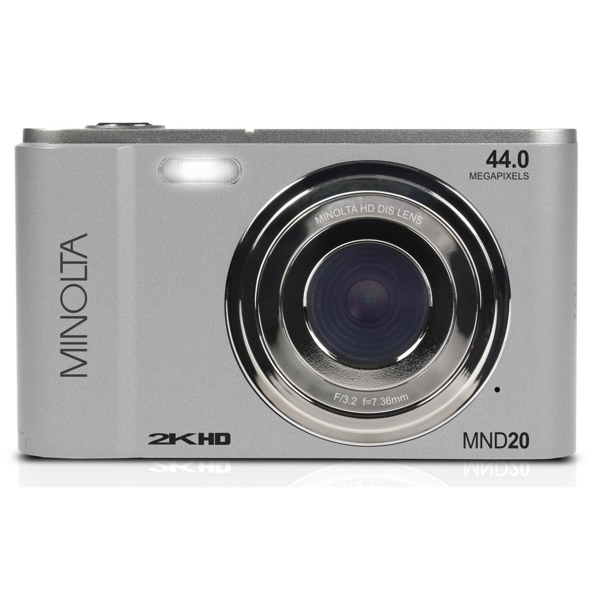 Minolta Minolta MND20 44 MP 2.7K Ultra HD Digital Camera (Silver) # ...