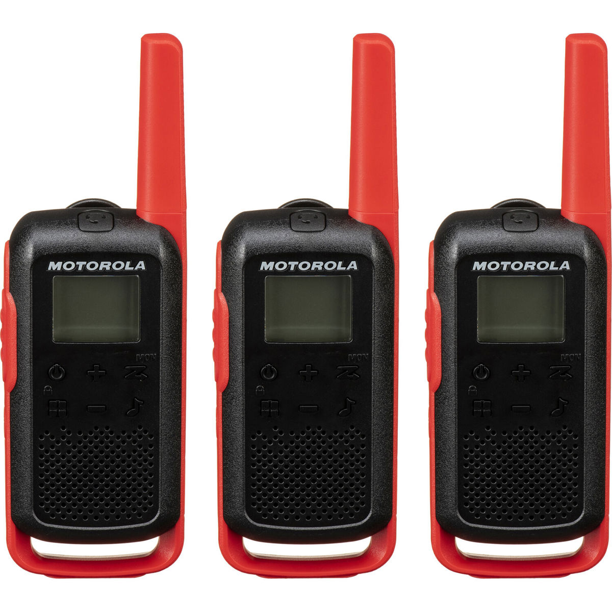 Motorola Talkabout T210 Rechargeable Two-Way Radio Red/Black 3-Pack # ...